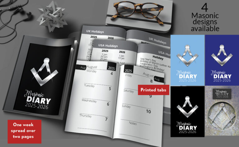 2025-2026 Masonic Diaries | 4 Designs » Ceri Clark